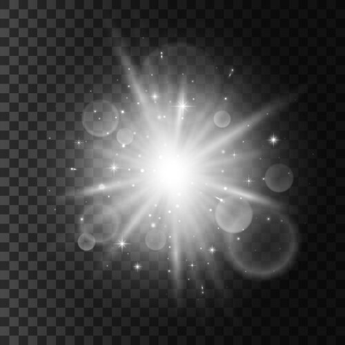 Star burst sparkle with glow light effect Vector Image