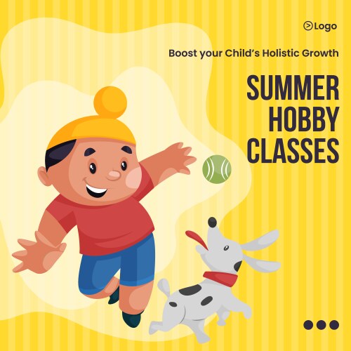 Hello summer banner design Royalty Free Vector Image