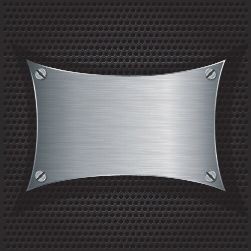 Metal plate Royalty Free Vector Image - VectorStock