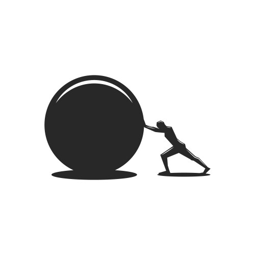 Man Pushing Rock Vector Images (over 220)