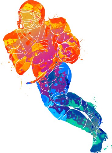 Abstract american football player Royalty Free Vector Image