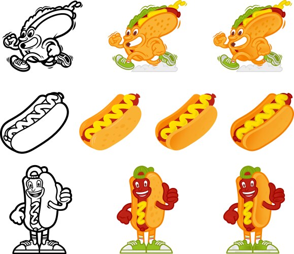 Hotdog Cartoon Vector Images (over 5,400)