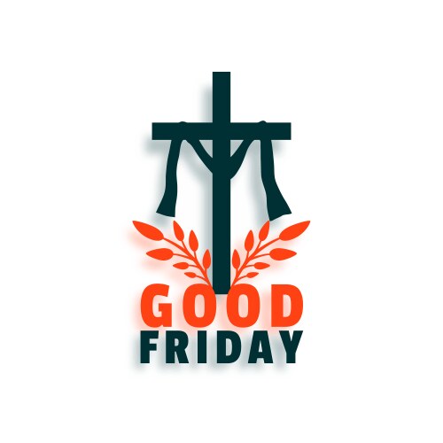 Good friday background with flowers design Vector Image