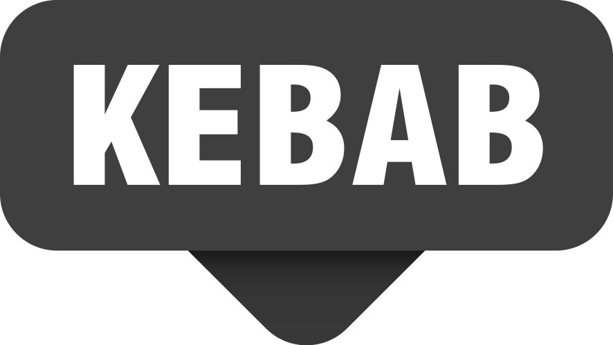 Kebab sticker sign on transparent background Vector Image