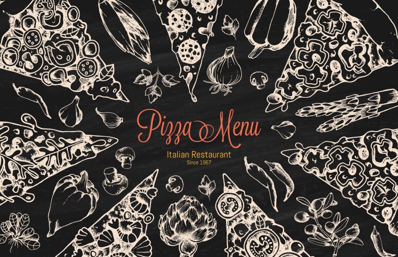 Black restaurant menu template Royalty Free Vector Image