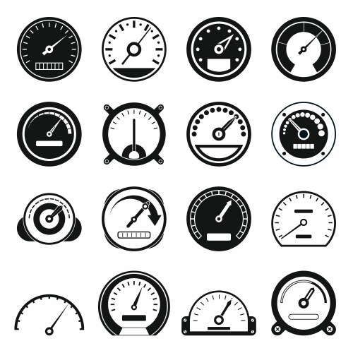 Speedometer icons Royalty Free Vector Image - VectorStock