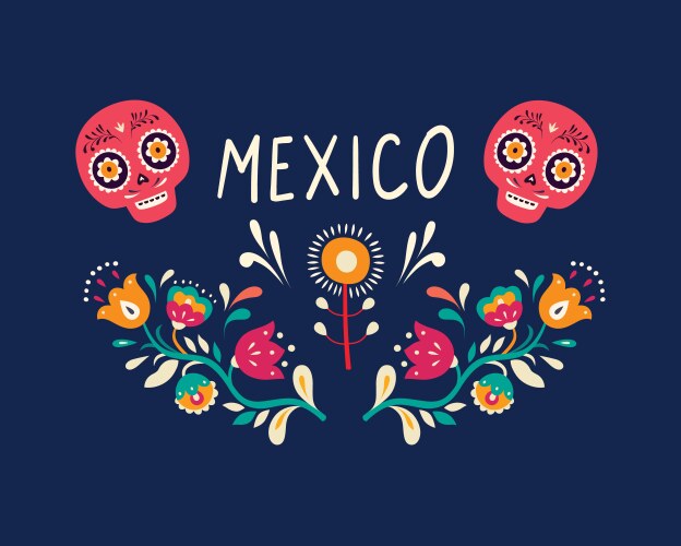 Mexican collection Royalty Free Vector Image - VectorStock