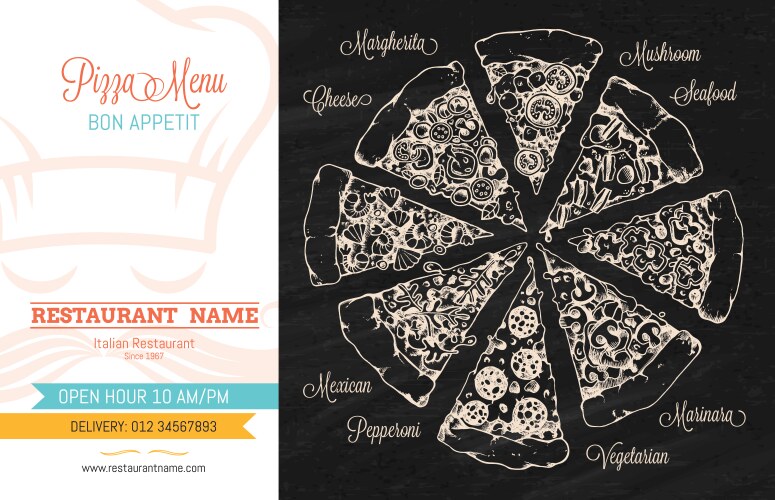 Black restaurant menu template Royalty Free Vector Image