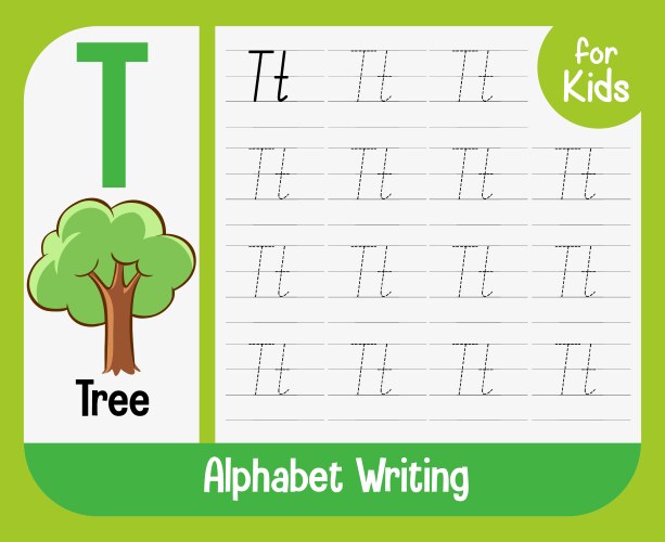 Letter i lowercase tracing practice worksheet Vector Image