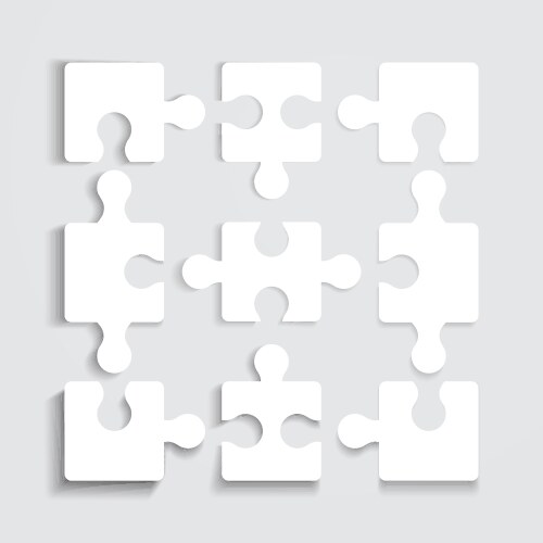Paper flat puzzle template layout Royalty Free Vector Image