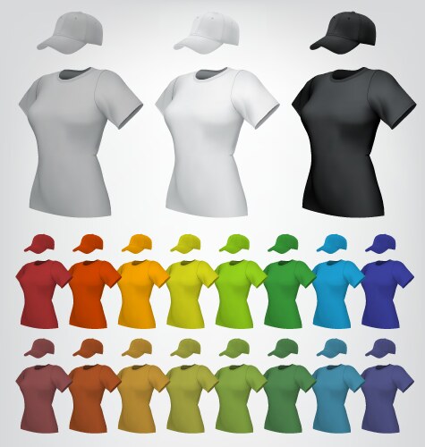Women T-Shirt Template Vector Images (over 4,400)