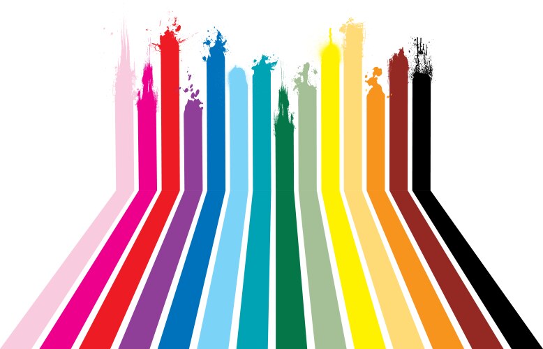 Splat ink rainbow Royalty Free Vector Image - VectorStock
