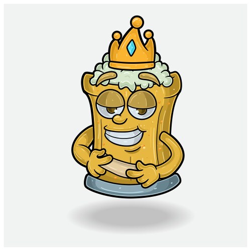 Weed bud cartoon with root beer flavor Royalty Free Vector