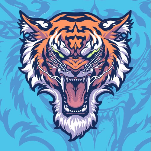 Tiger claw mascot logo design Royalty Free Vector Image
