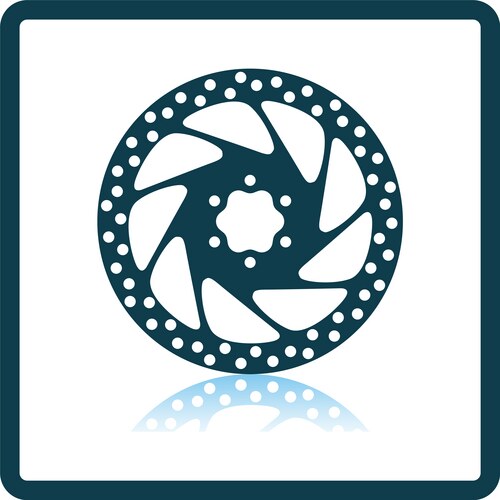 Motorcycle brake disc isolated Royalty Free Vector Image