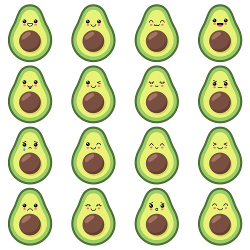 Cute Avocado Vector Images (over 8,100)