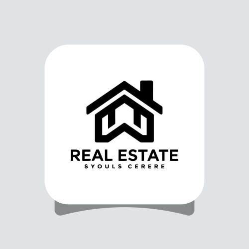 Modern and professional real estate logo design Vector Image
