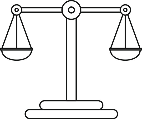 Balance scale Royalty Free Vector Image - VectorStock