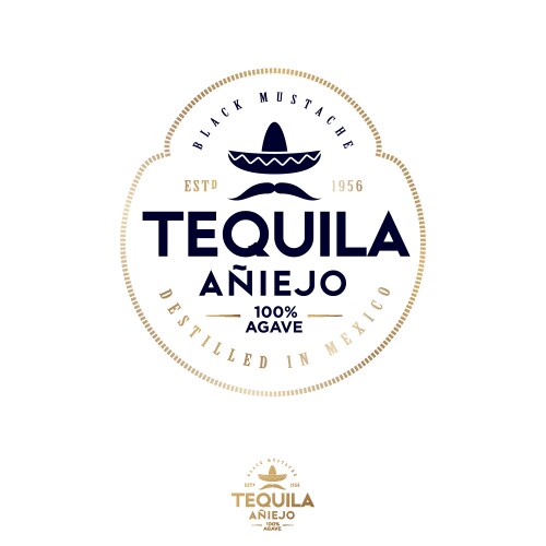 Tequila bar logo design Royalty Free Vector Image