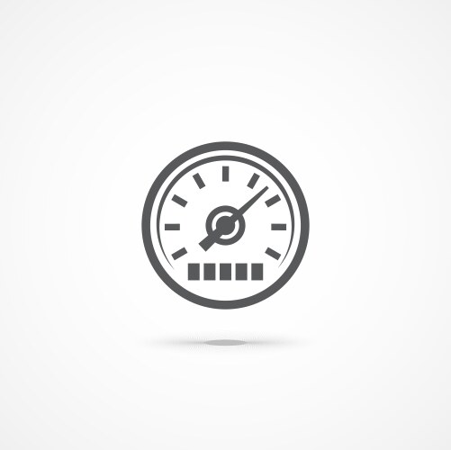 Speedometer icon depicting vehicle speed Vector Image