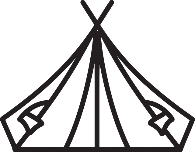 Camping tent svg silhouette Royalty Free Vector Image