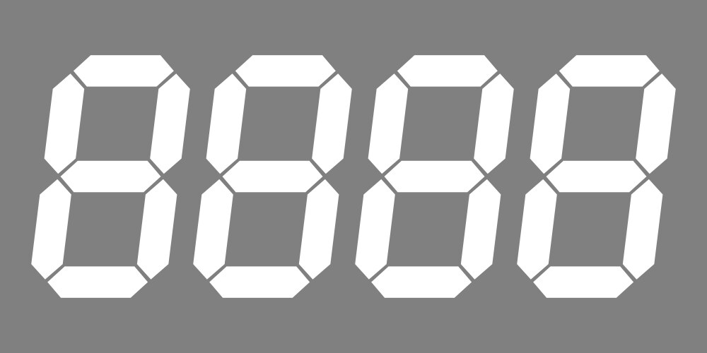 Red digital numbers 0 - 9 on white background Vector Image