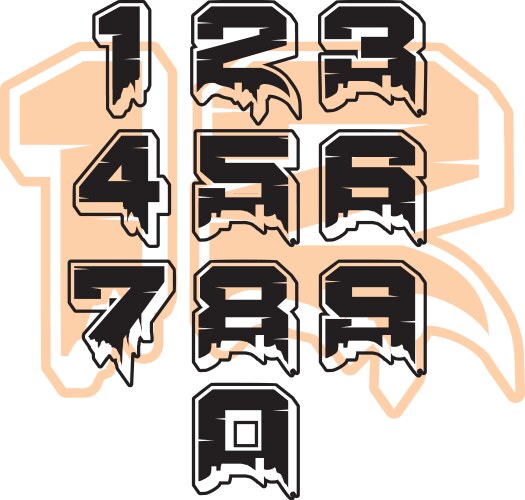 Racing Numbers Vector Images (over 14,000)