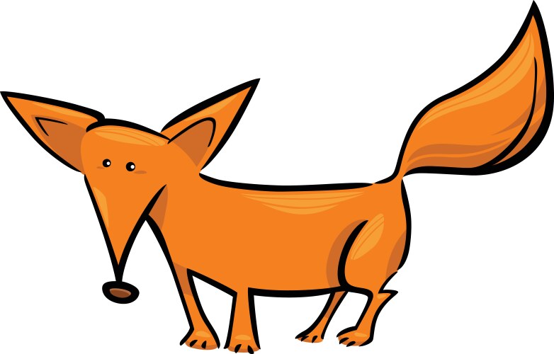 Wild fox cartoon Royalty Free Vector Image - VectorStock
