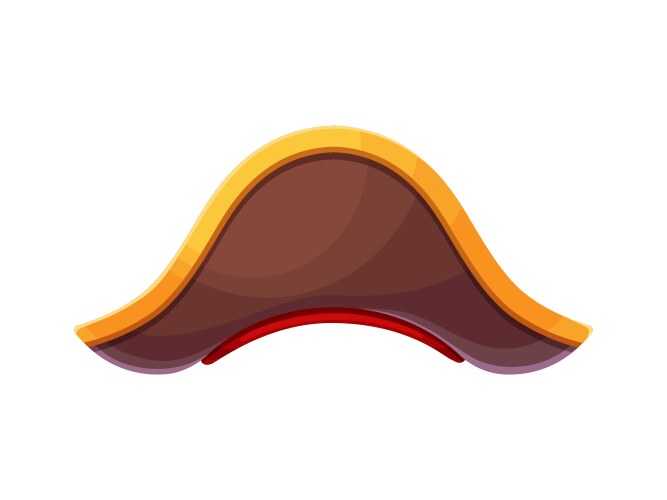 Pirate sailor captain tricorn cartoon costume hat Vector Image