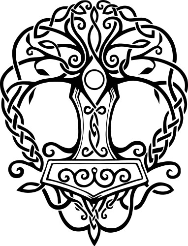 Yggdrasil the tree of life vikings symbol Vector Image