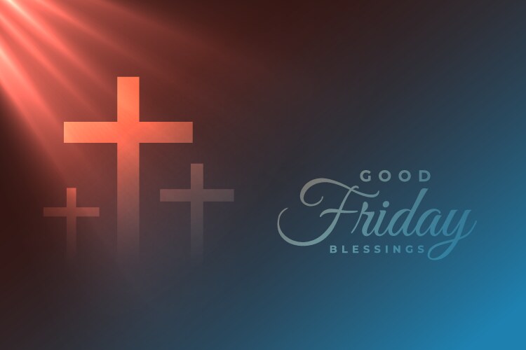 Good friday background with flowers design Vector Image