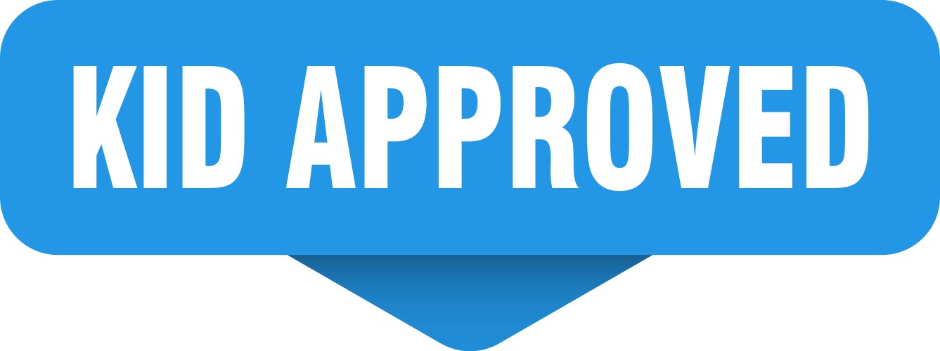 Kid approved sticker sign Royalty Free Vector Image