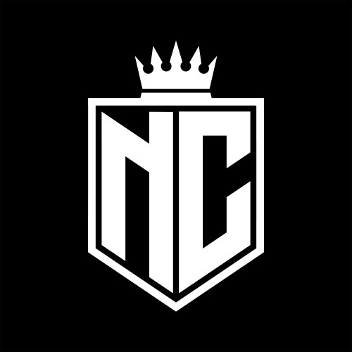 Sr logo monogram bold shield geometric shape Vector Image