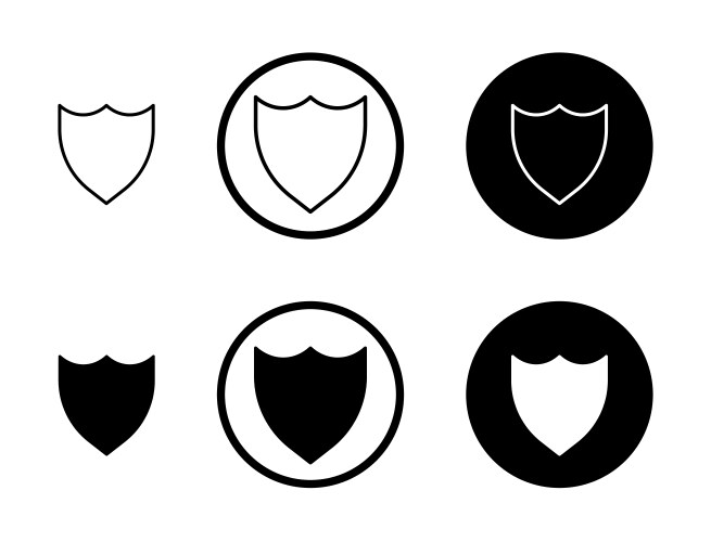 Shield interrogation icon Royalty Free Vector Image