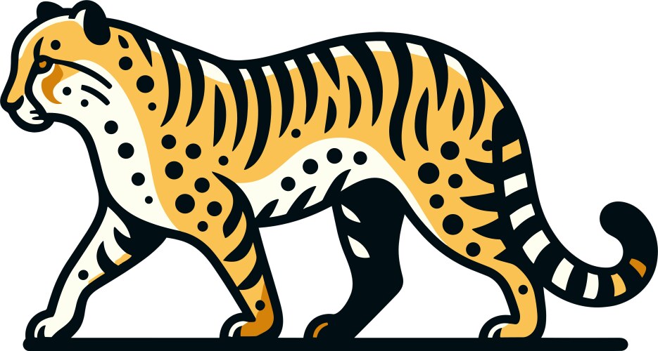 Tiger logo head standing Royalty Free Vector Image