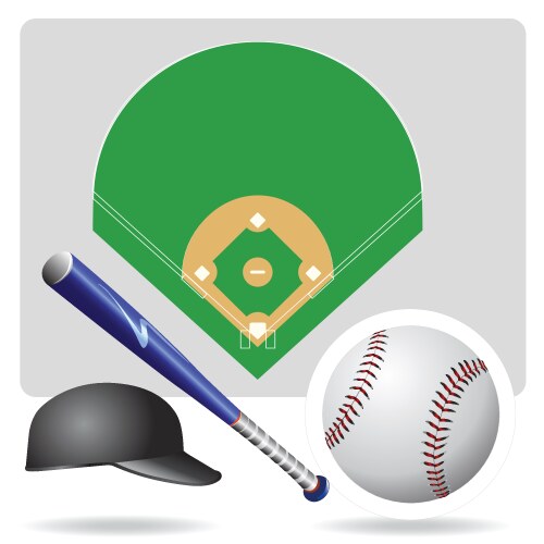 Baseball field Royalty Free Vector Image - VectorStock