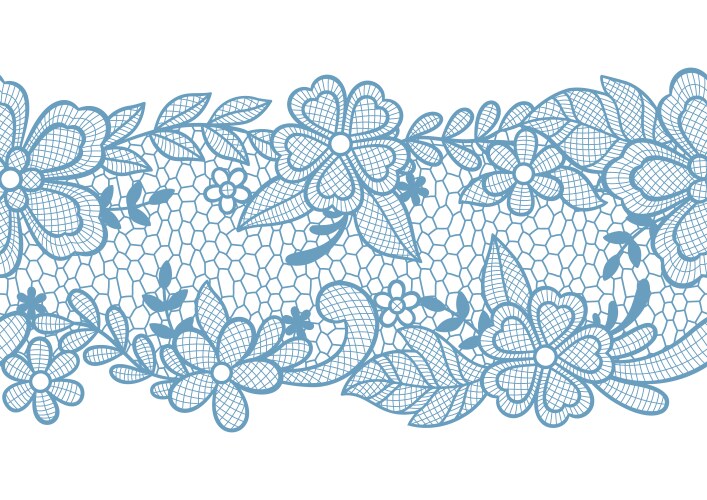 Seamless blue lace Royalty Free Vector Image - VectorStock