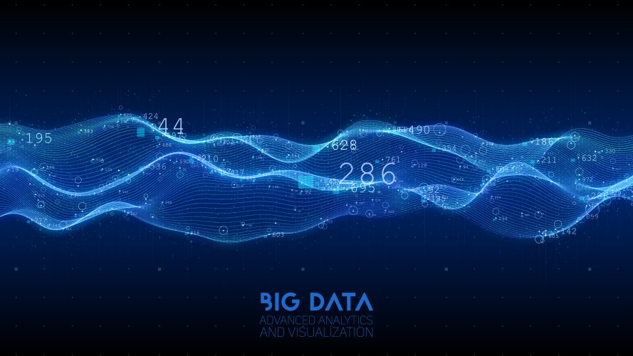 Big data round visualization Royalty Free Vector Image