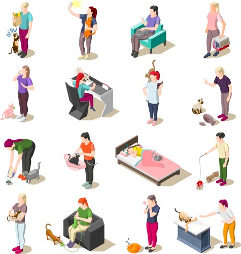 Isometric of appliances needed in new life Vector Image