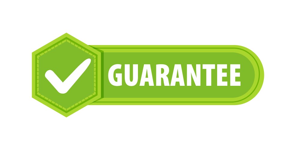 Guarantee stickers colorful label on white Vector Image