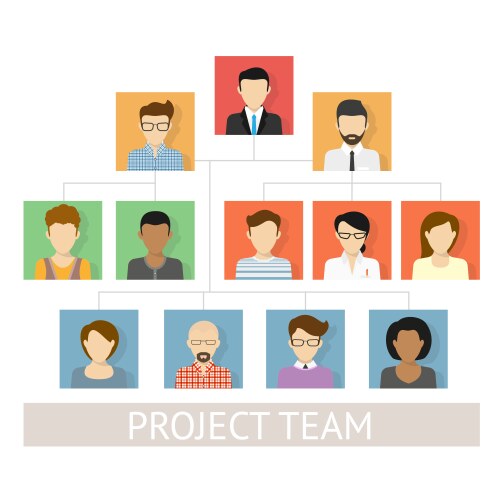 Business team project management objectives Vector Image