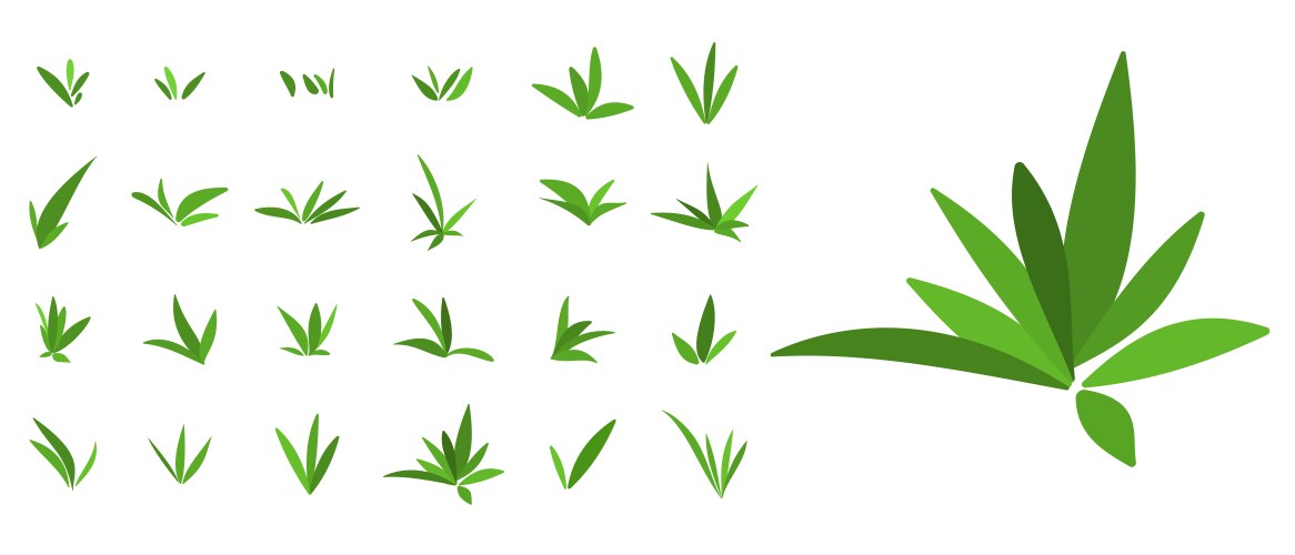 Simple stylized green grass Royalty Free Vector Image
