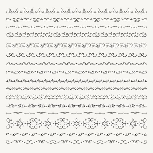 Black hand drawn doodle borders and frames Vector Image