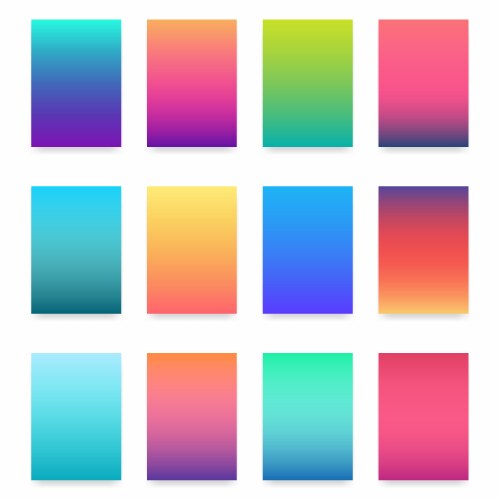 Neon color gradient background set Royalty Free Vector Image