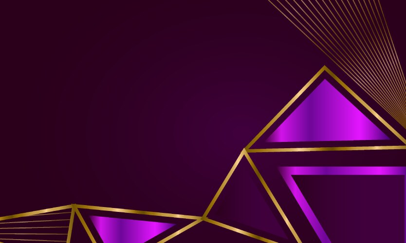 Modern gradient gold and purple triangle Vector Image