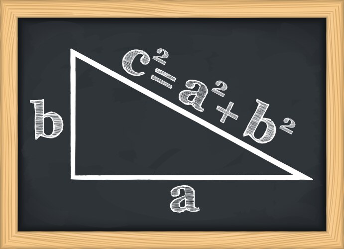 Pythagoras theorem icon Royalty Free Vector Image