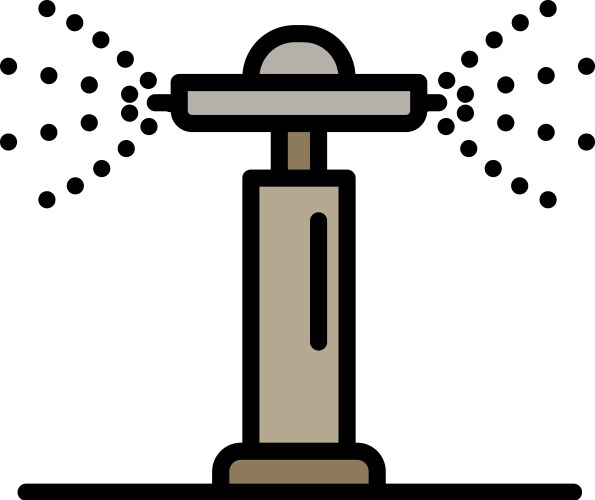 Automatic irrigation sprinkler icon Royalty Free Vector