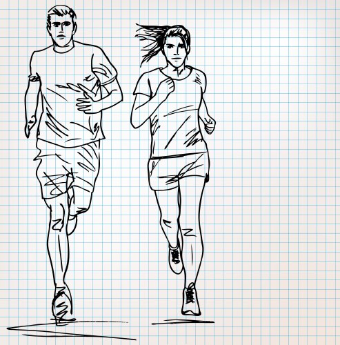 Runner Sketch Vector Images (over 1,600)