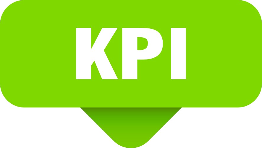 Kpi sticker sign on transparent background Vector Image