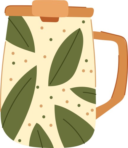 Drink reusable coffee cup cartoon Royalty Free Vector Image